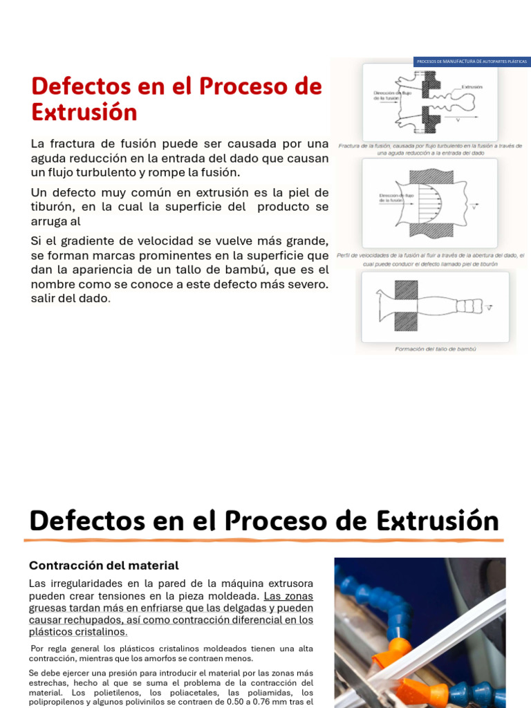 Defectos en el Proceso de Extrusión | PDF | Extrusión | Hogar ...