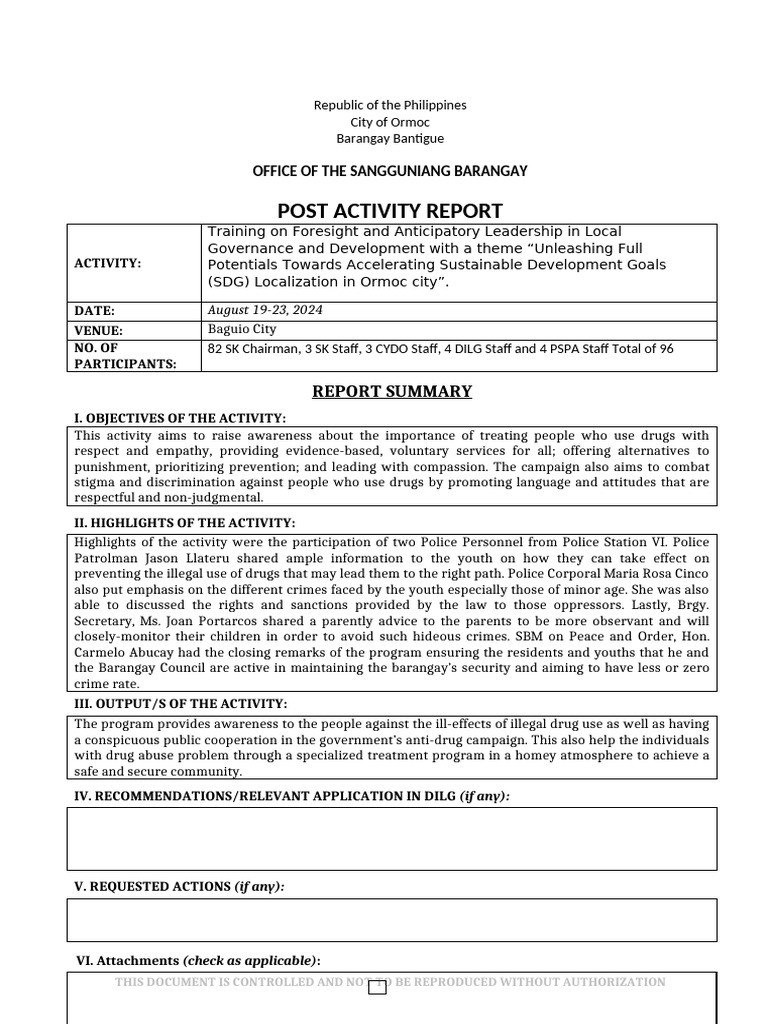 Post Activity Report Idadait 2024 | PDF