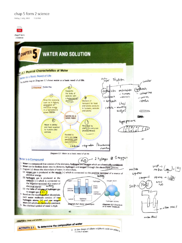 chap 5 form 2 science | PDF