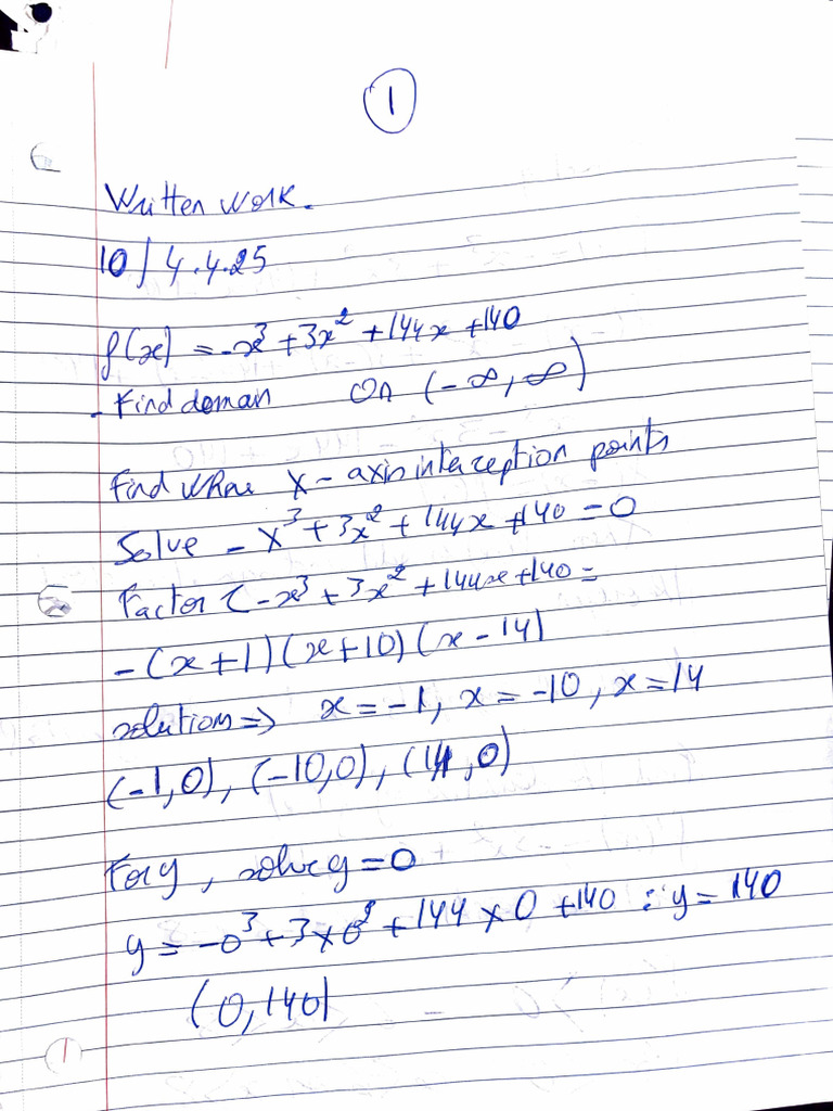 Written Work Math | PDF
