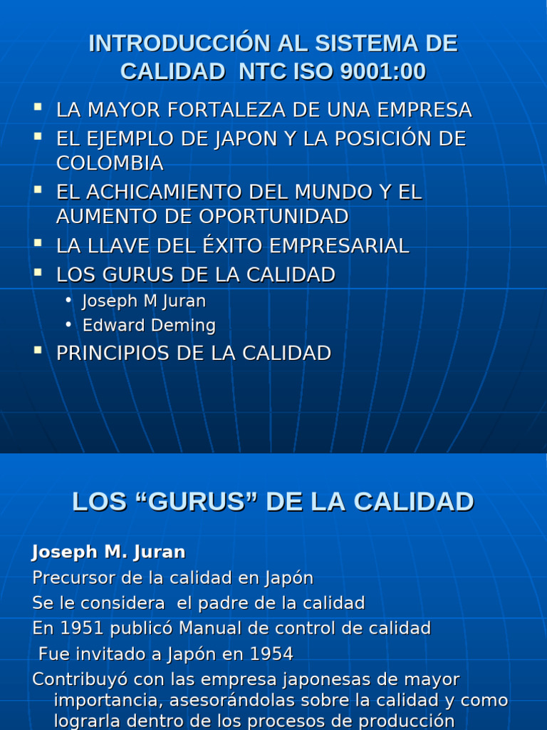 Introducción Al Sistema NTC Iso 9001 Hasta Ocho Principios | PDF