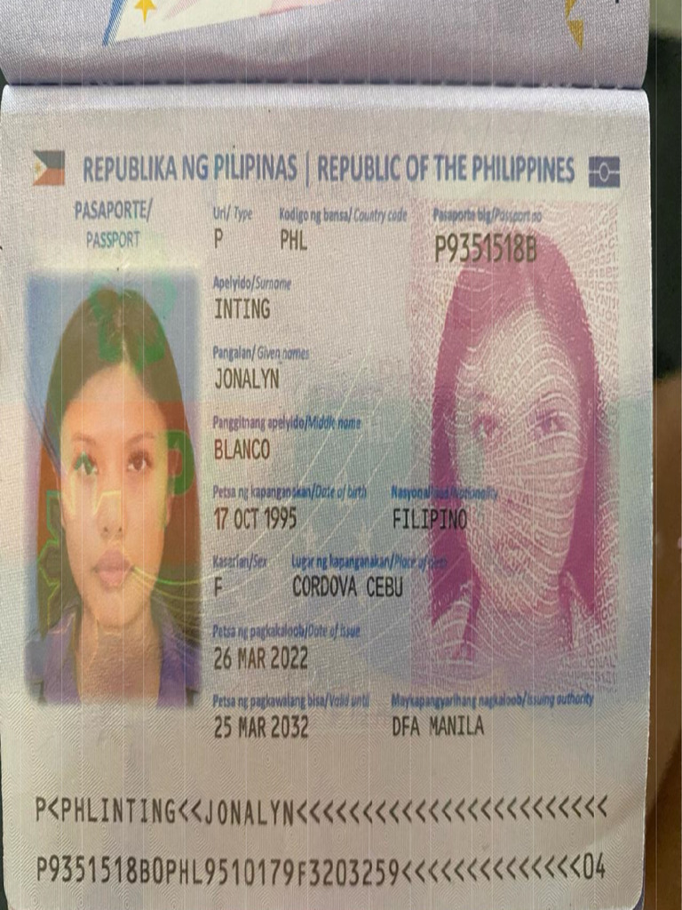 Jonaly Inting Passport | PDF