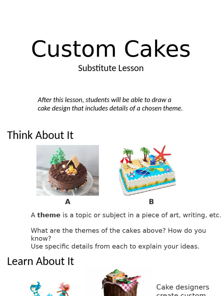 Custom Cakes Pdf