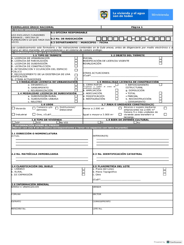 Formulario Unico 2023 | PDF