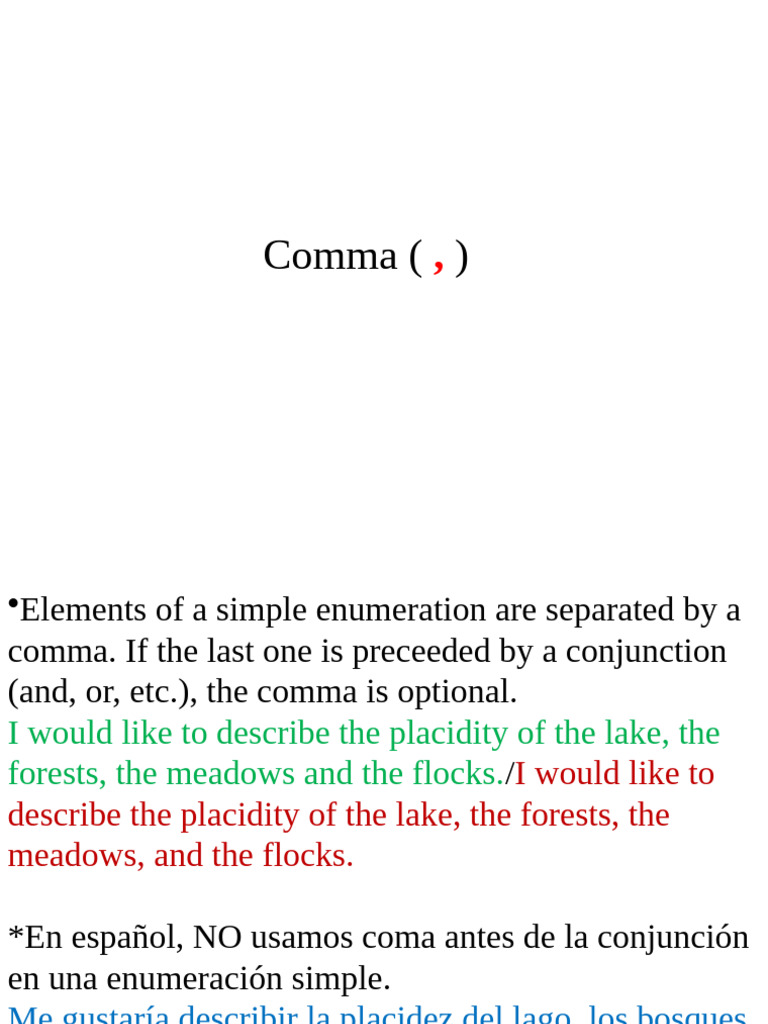 Comma & Semicolon | PDF