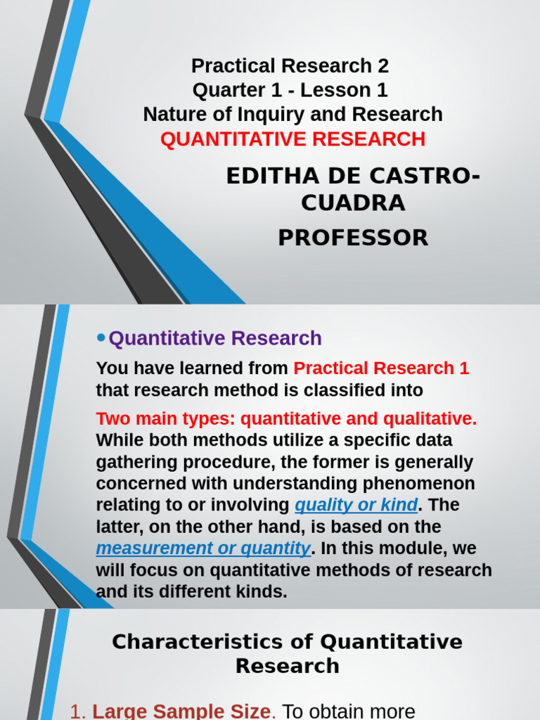 Pr2 Quarter 1 Nature of Inquiry and Research Lesson 1 Introduction To Qualitative Research | PDF ...