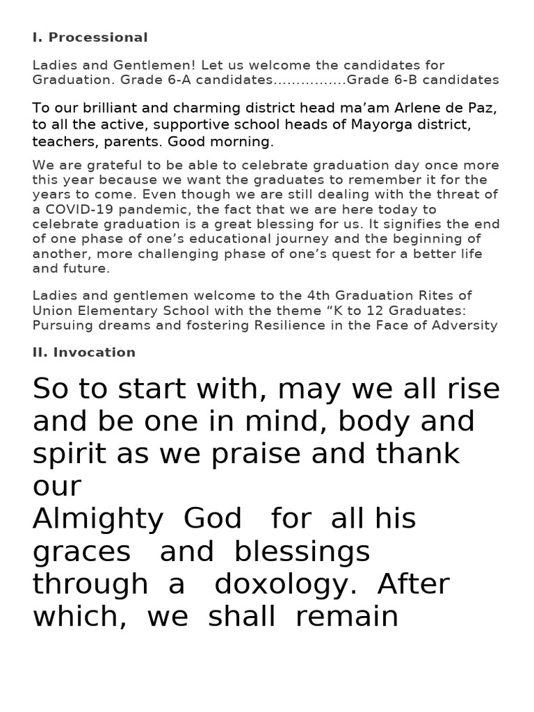 Graduation-Script | PDF