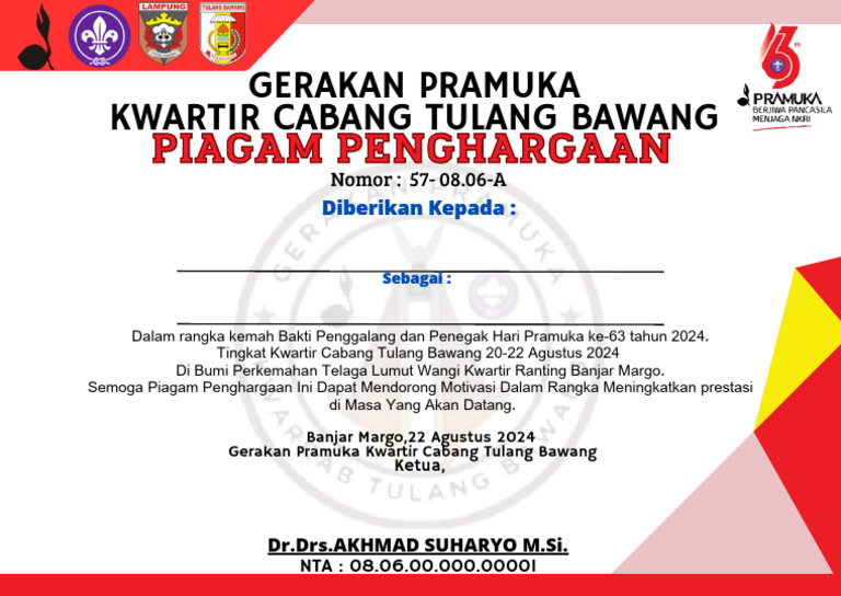 Piagam Pramuka | PDF