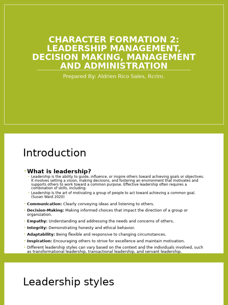 Character Formation 2 Module 1 | PDF