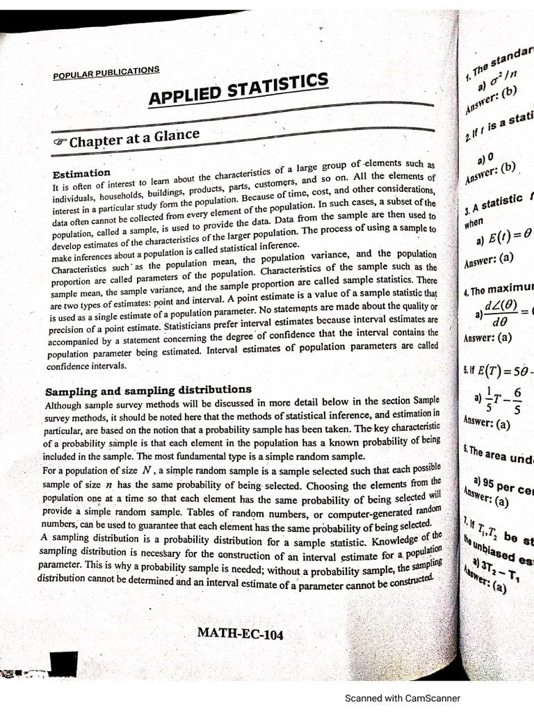 Applied Statistics | PDF