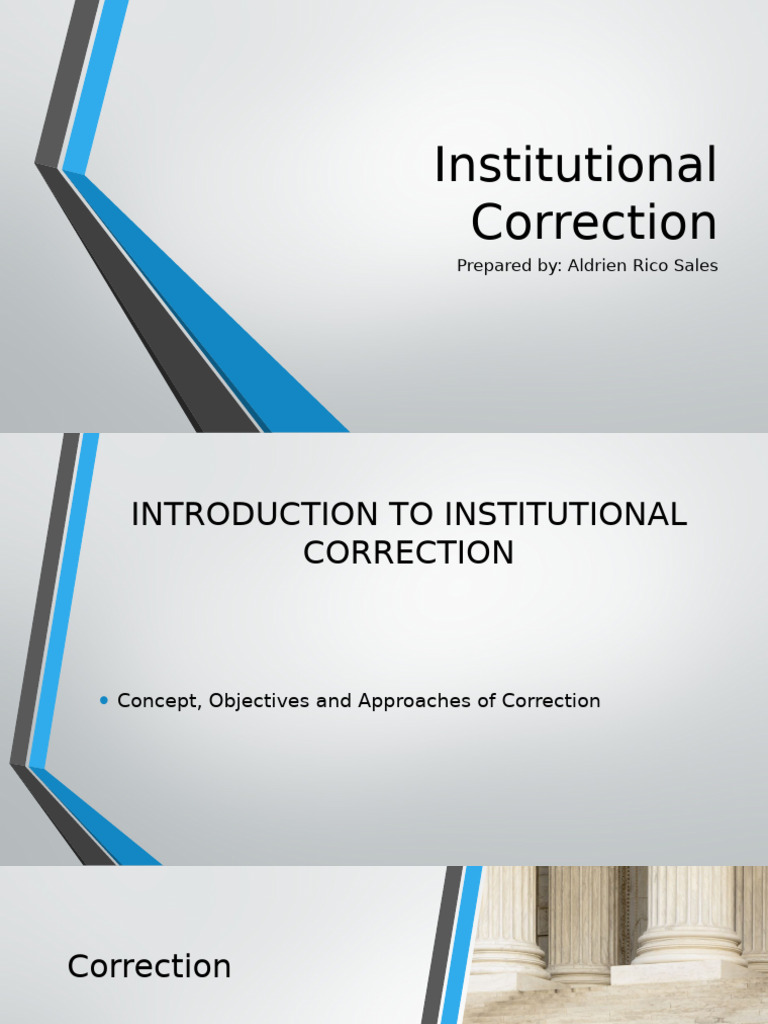 Institutional Correction Module 1 | PDF