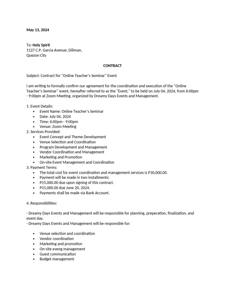 Contract Example | PDF