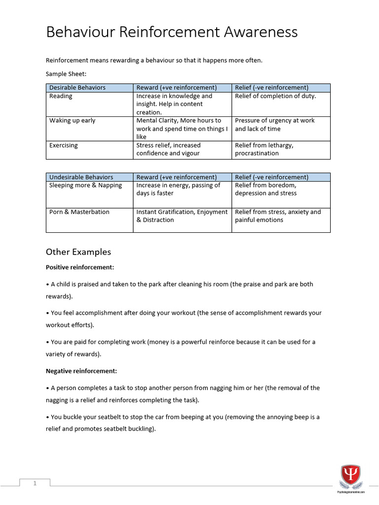 4 Behaviour Reinforcement Awareness | PDF