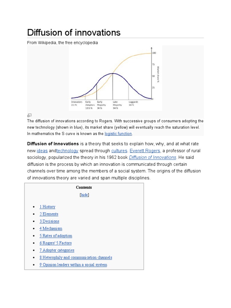 Diffusion of Innovations | PDF | Innovation | Sociology