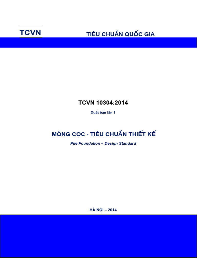 (TCXDVN 10304.2014) Mong Coc - Tieu Chuan Thiet Ke | PDF