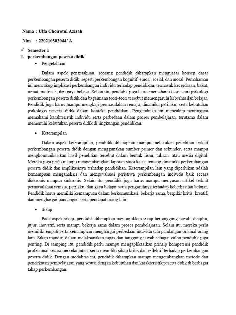 Modalitas PPBS Semester 1-5 | PDF