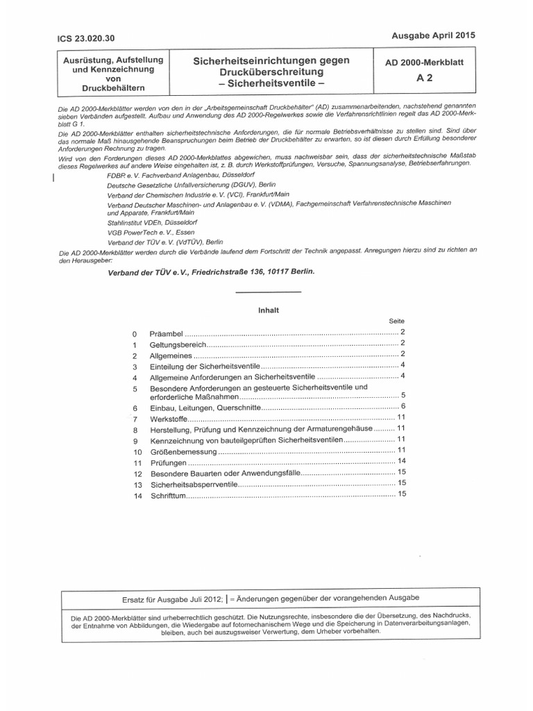 AD 2000-Merkblatt A 2 2015-04 | PDF
