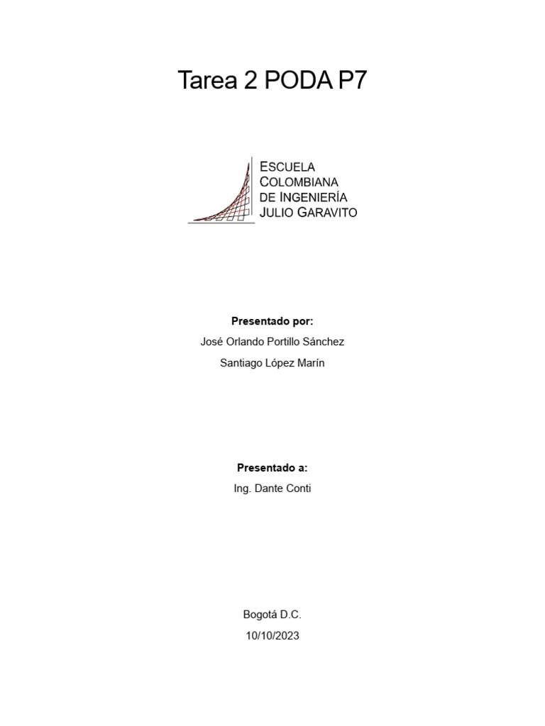 PODA Trabajo 2 P7 | PDF