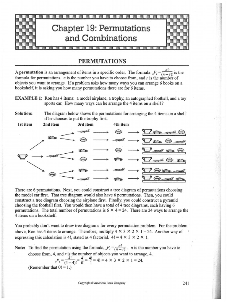 Permutation and Combinations | PDF