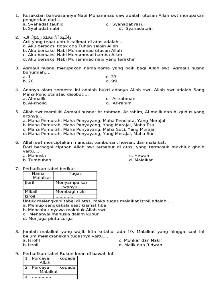 Soal BTQ Mapsi | PDF