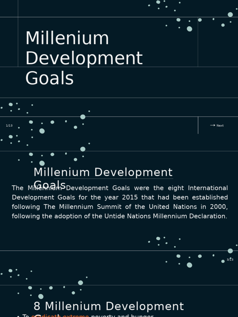 Millium Development Goals | PDF