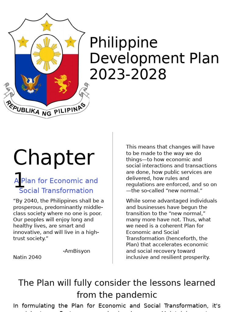 PHILIPPINE DEVELOPMENT PLAN 2023-2028 | PDF