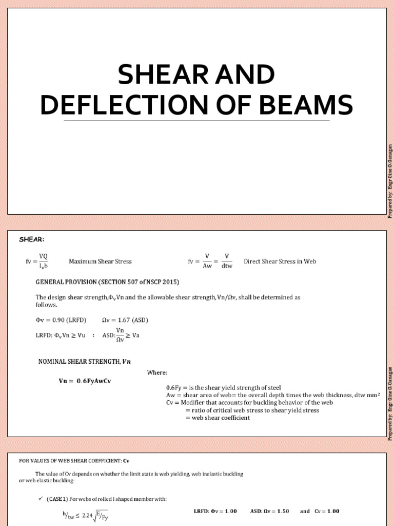 06 Shear and Deflection of Beams | PDF