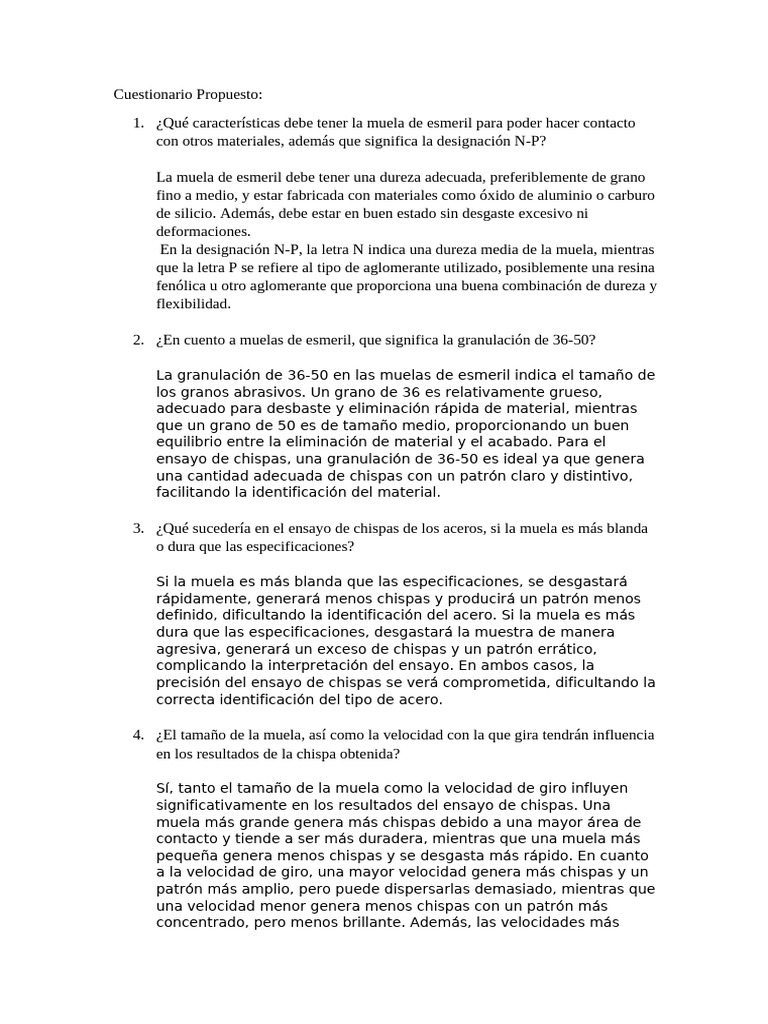 Cuestionario Propuesto | PDF