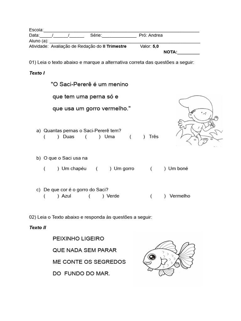 Prova Pra 5 Ano | PDF