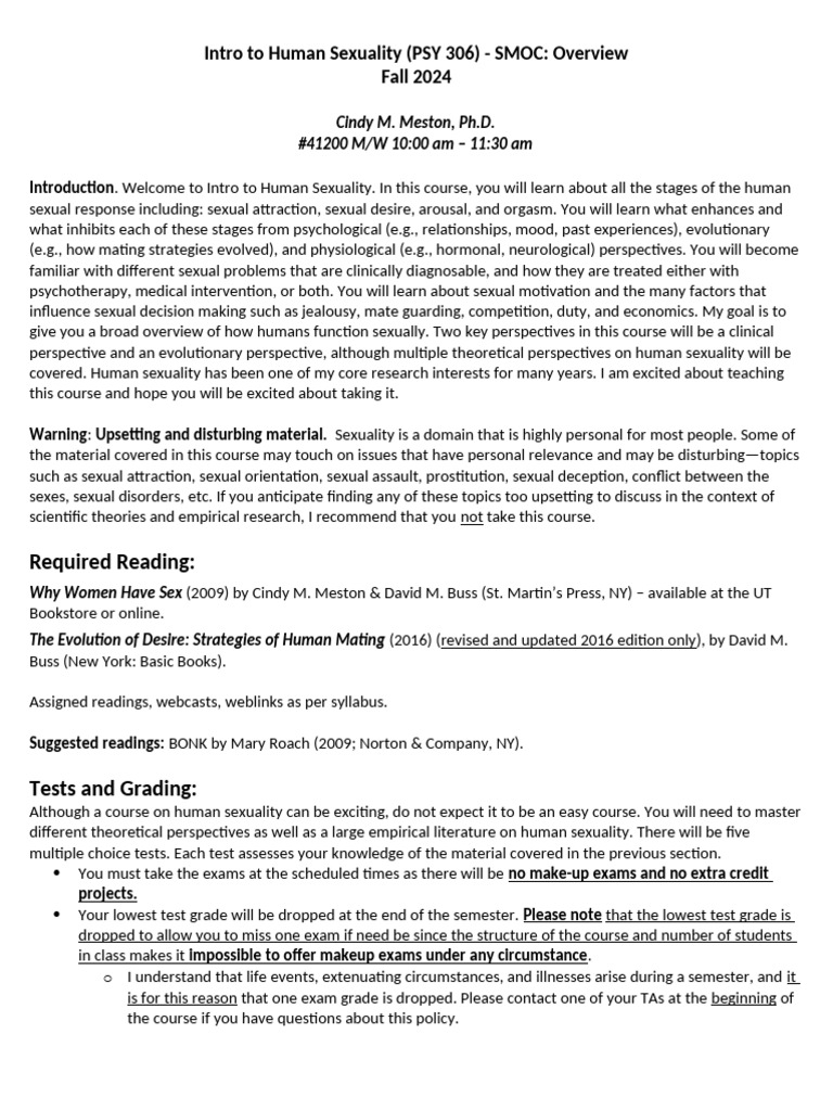 PSY306 FA24 Syllabus - Tagged | PDF