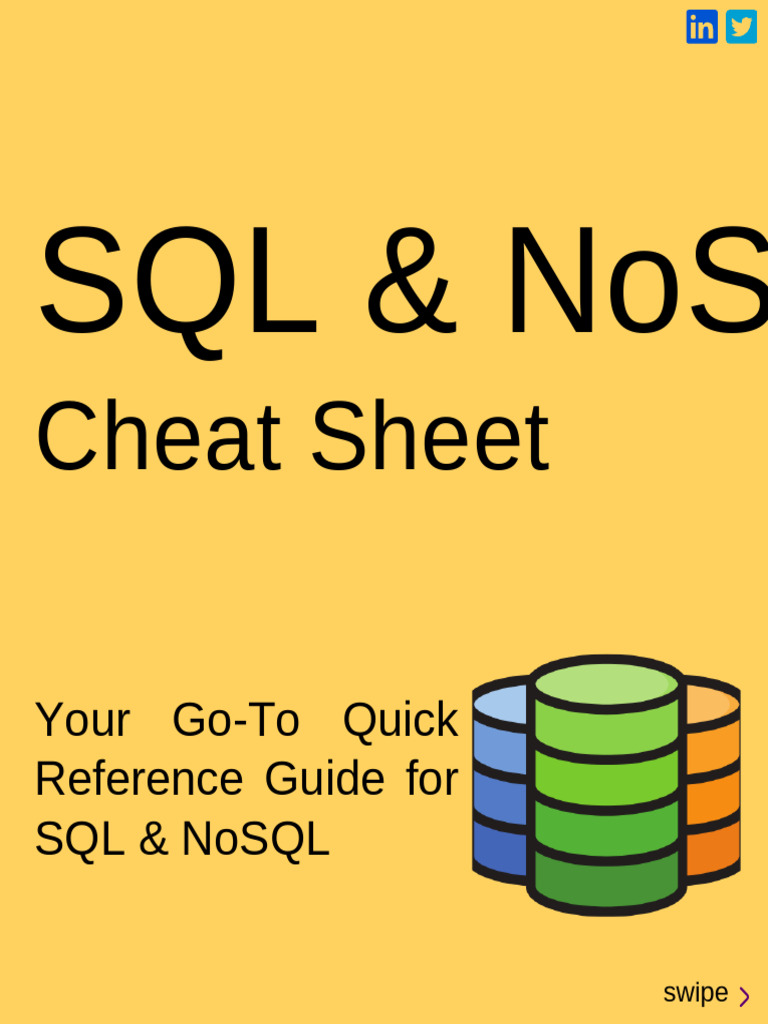 SQL & Nos: Cheat Sheet | PDF