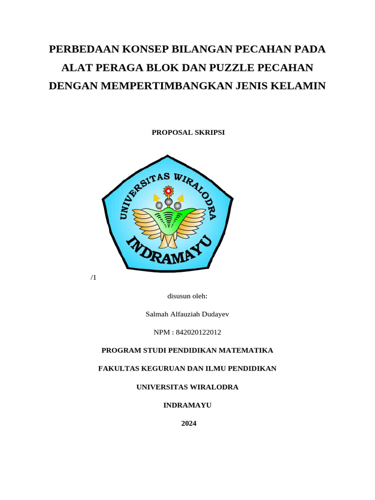 Perbedaan Konsep Bilangan Pecahan Pada Alat Peraga Blok Dan Puzzle ...