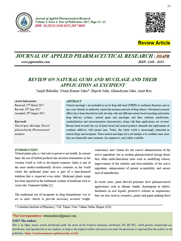 Application of Neem Gum | PDF