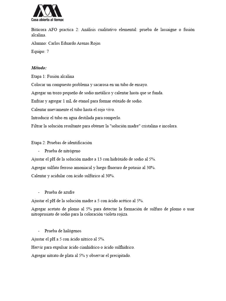 Bitácora AFO Practica 2 | PDF