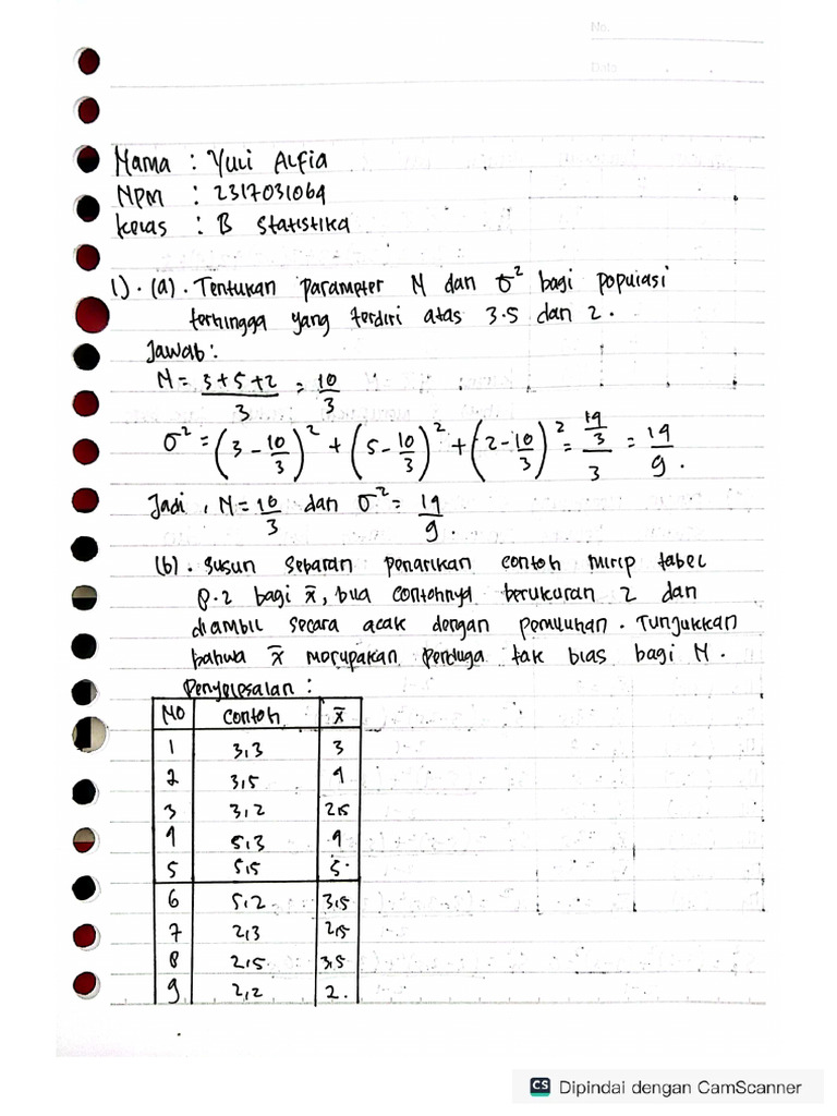 Yuli Alfia 2317031064 T3 Metstat | PDF