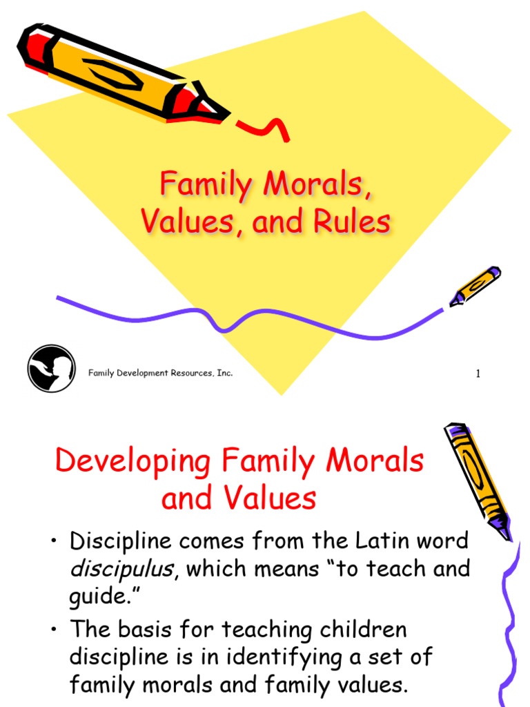 Family Morals Values Rules | PDF