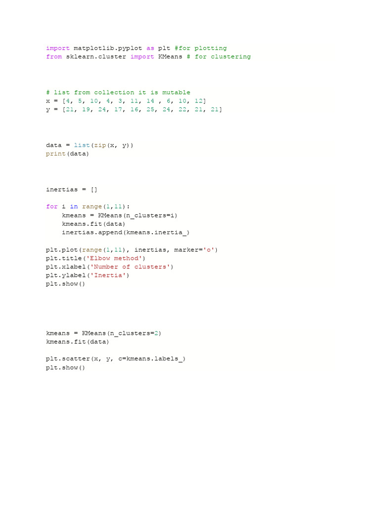 K Means Clustering Week 14 Pdf 