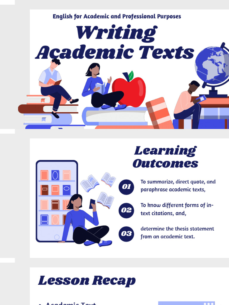 Eapp - Lesson 2 - Writing An Academic Text | PDF