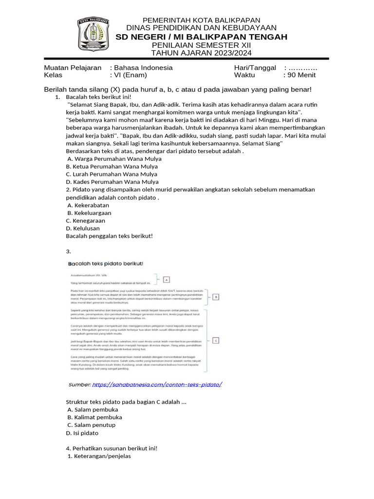 SOAL BI SMT 12 2024 | PDF