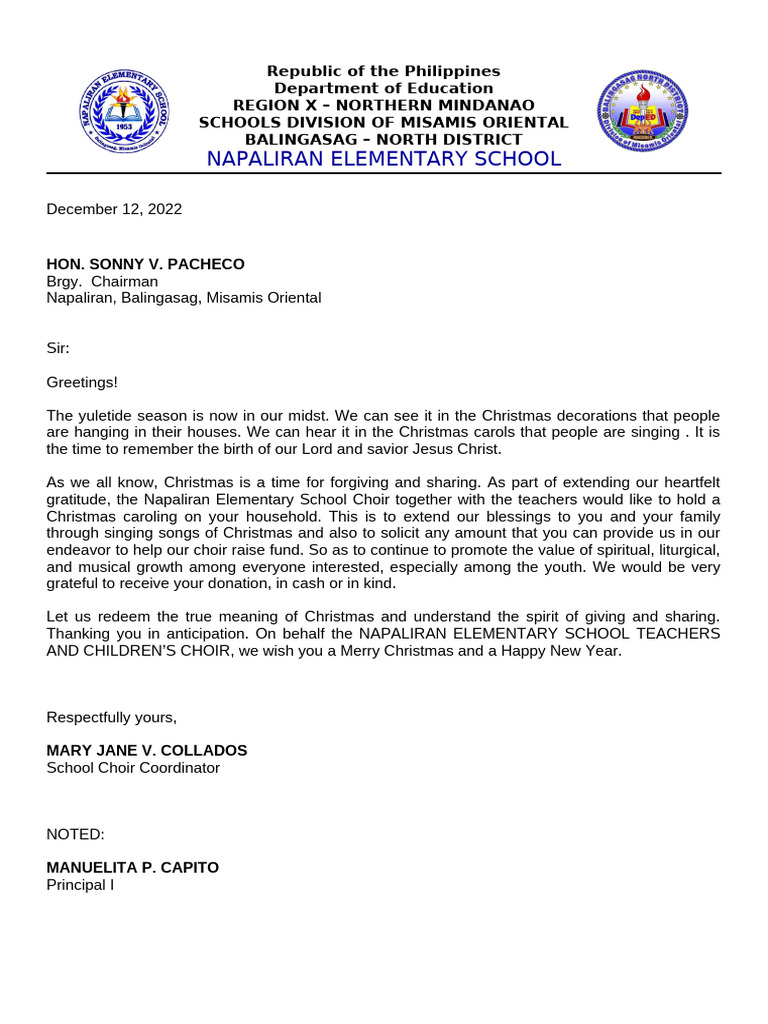Caroling Letter | PDF