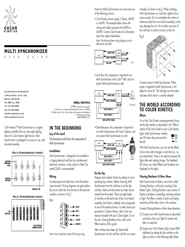 MultiSynchronizer (UserGuide) | PDF