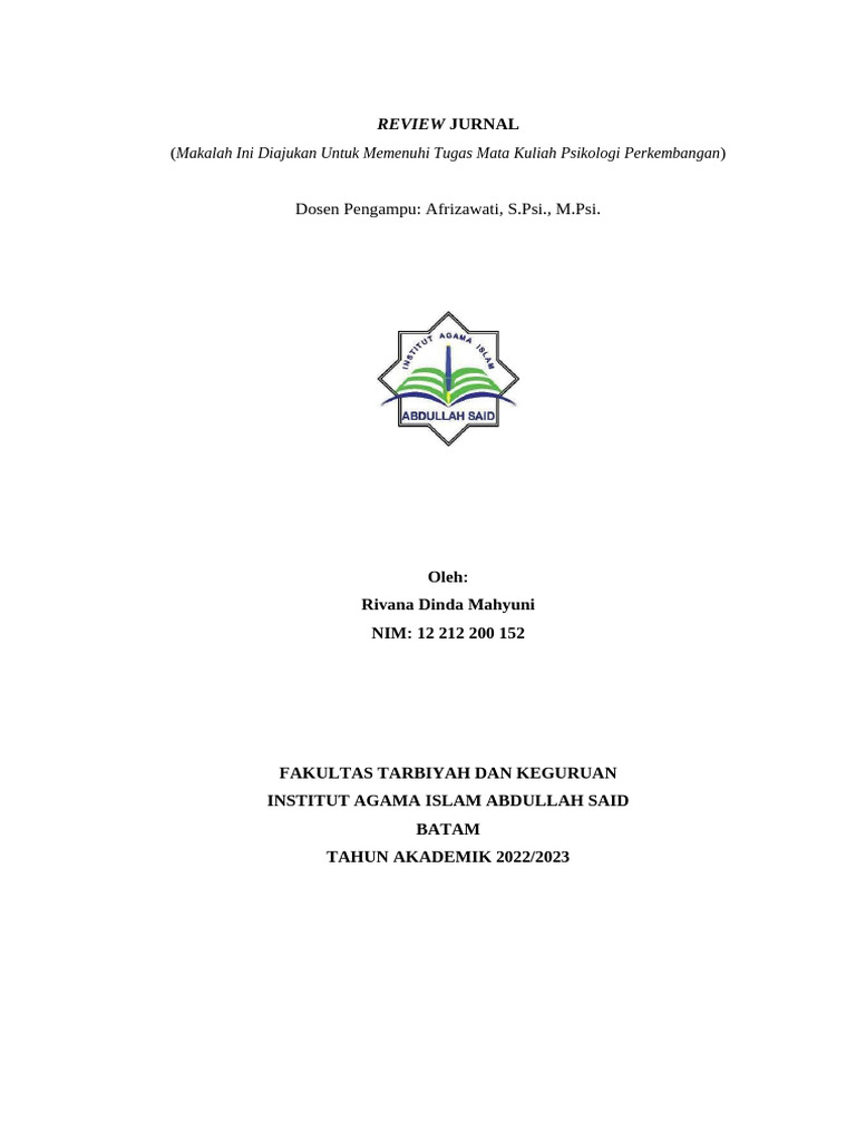 Review Jurnal Uts | PDF | Wellness