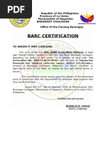 Brgy - Certification of Land Ownership | PDF