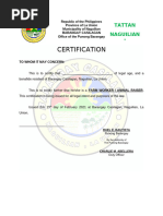 Certification for Cash for Work Beneficiary | PDF