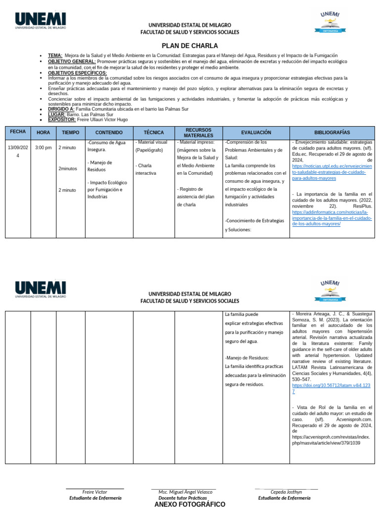 Plan de Charla | PDF