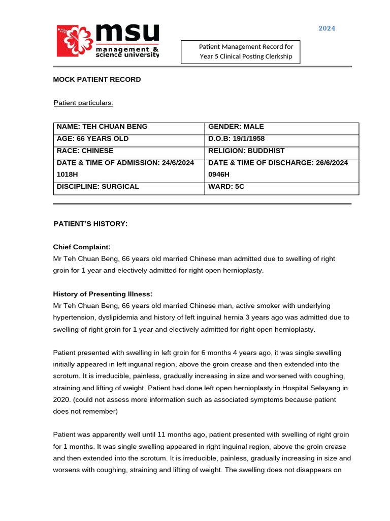 PMR - Patient Profile | PDF