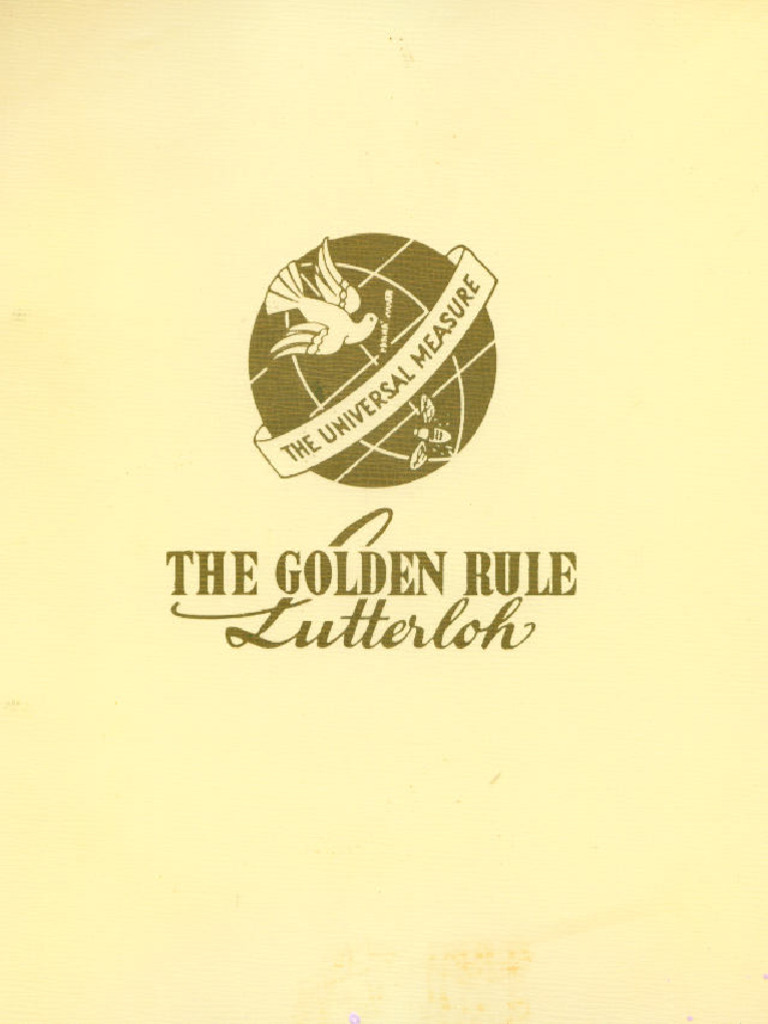 Lutterloh The Golden Rule Lutterloh Lutterloh 1954 Pdf