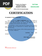 Barangay Certification Forms | PDF | Philippines