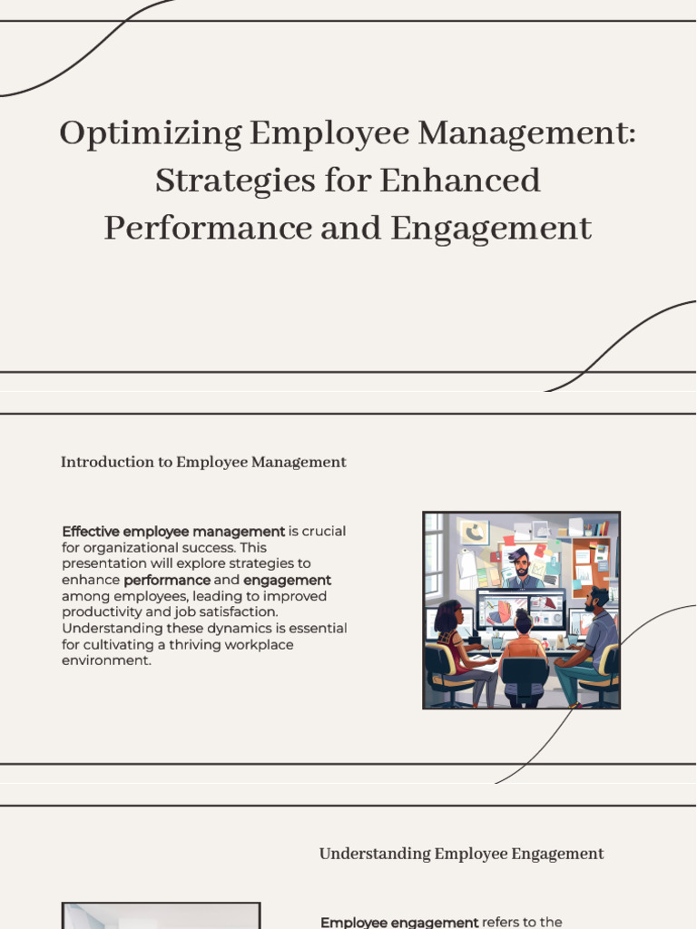 Slidesgo Optimizing Employee Management Strategies For Enhanced Performance and Engagement ...