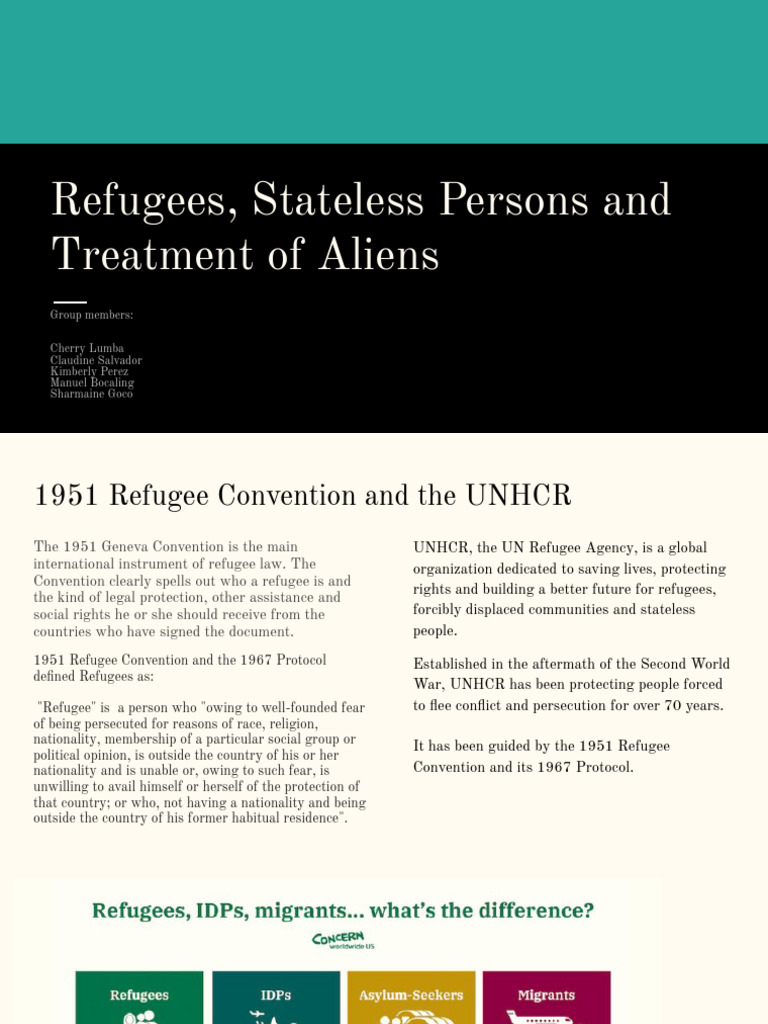 Refugees Stateless Persons and Treatment of Aliens | PDF